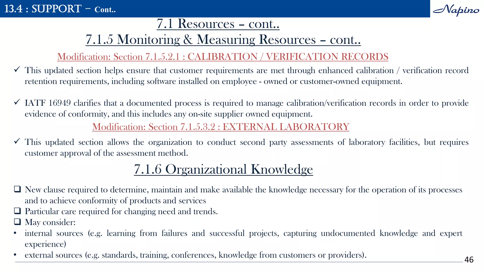 IATF 16949:2016 Clause Modification & Add | PDF