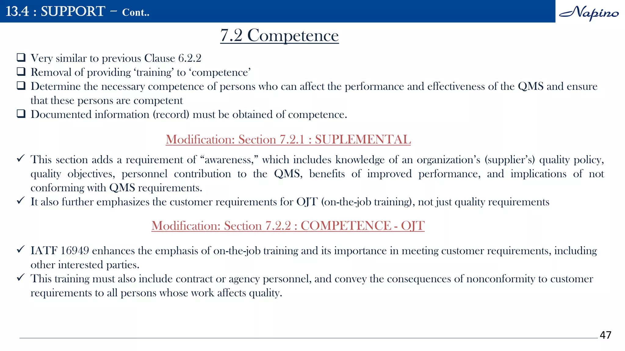 IATF 16949:2016 Clause Modification & Add | PDF