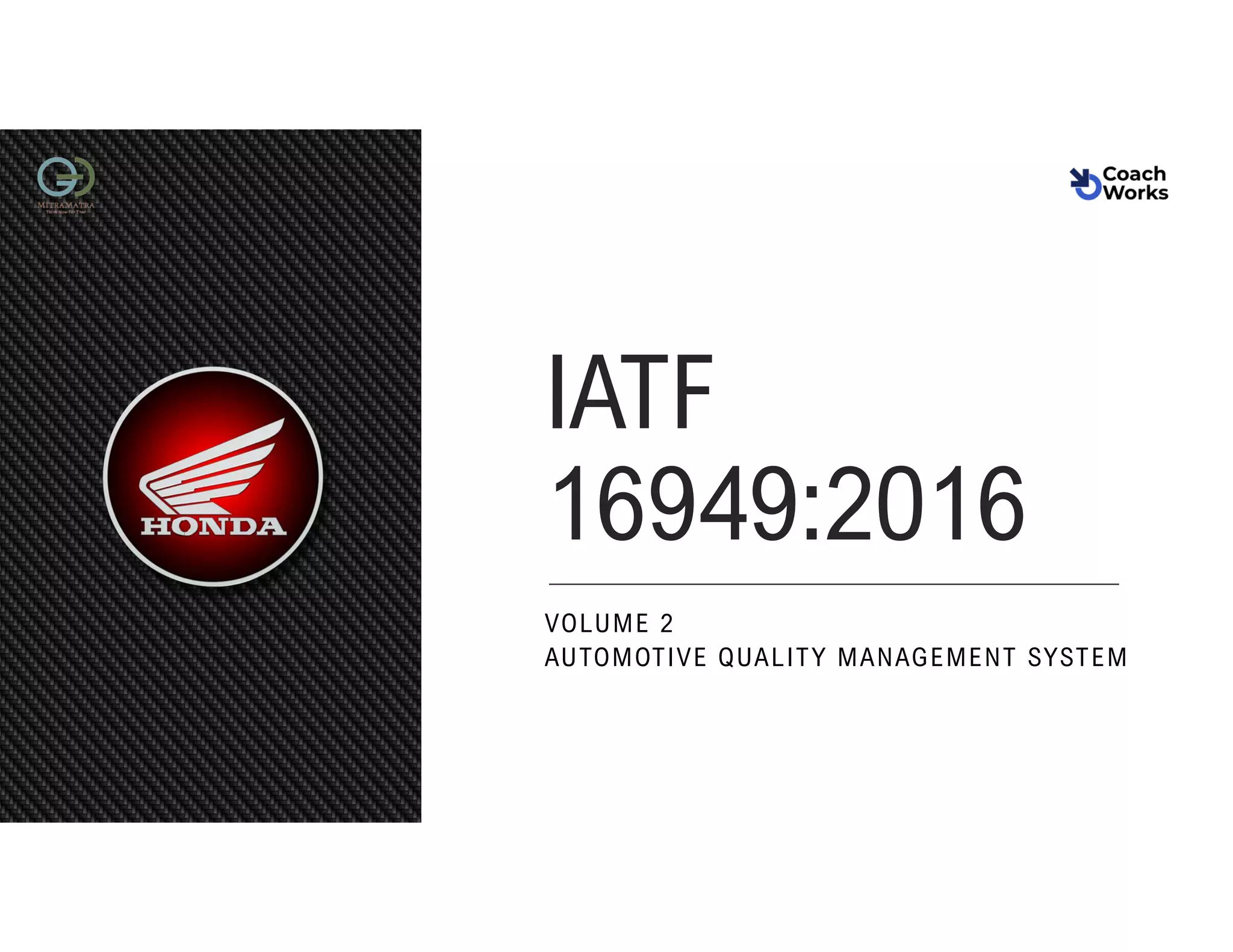 Iatf 16949 honda mitra matra volume 2 | PDF | Business | Business and Finance