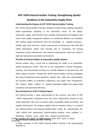 Strengthening Quality Excellence in the Automotive Supply Chain | PPT