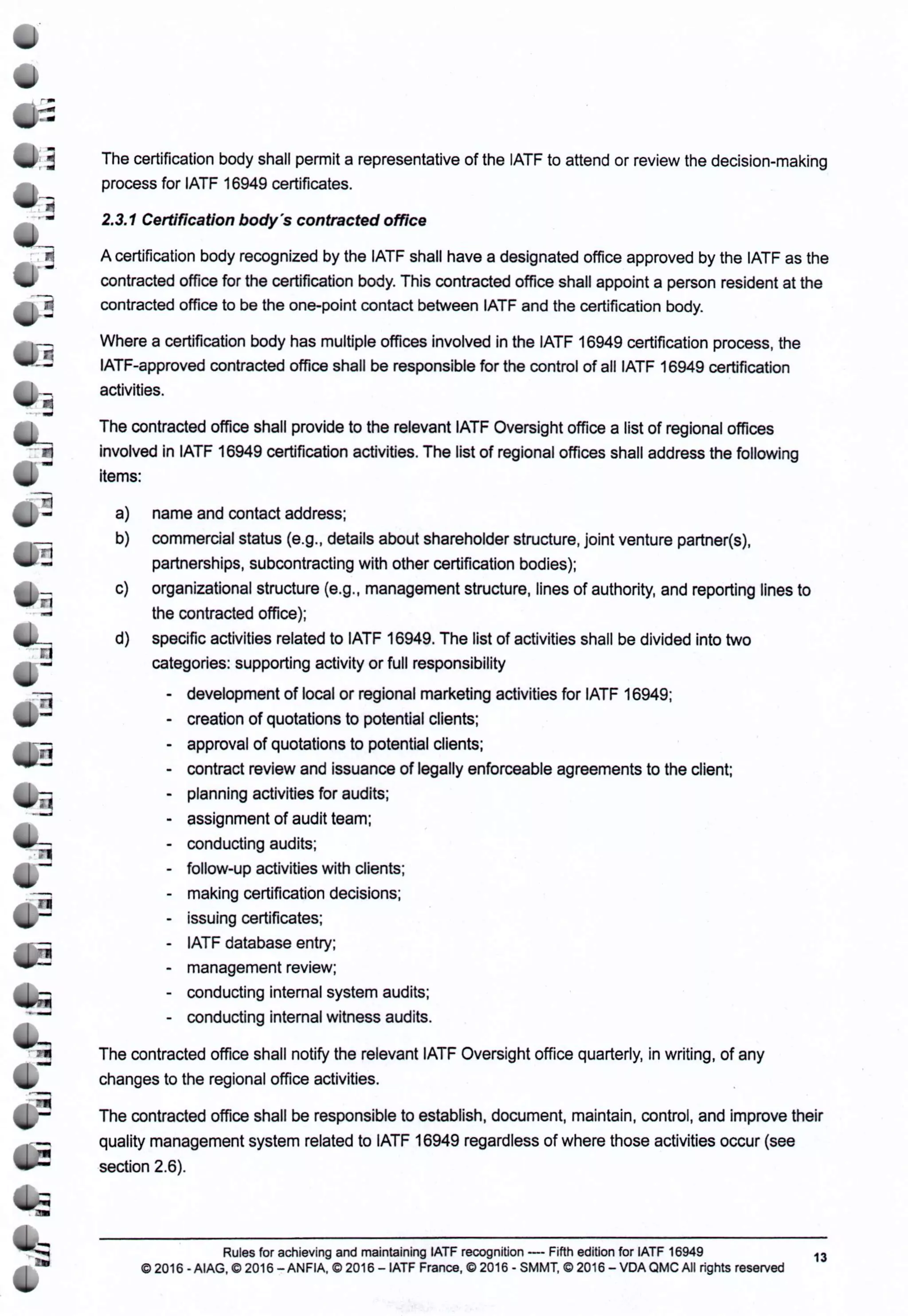 Rules for achieving and maintaining IATF Recognition IATF Rules 5th ...