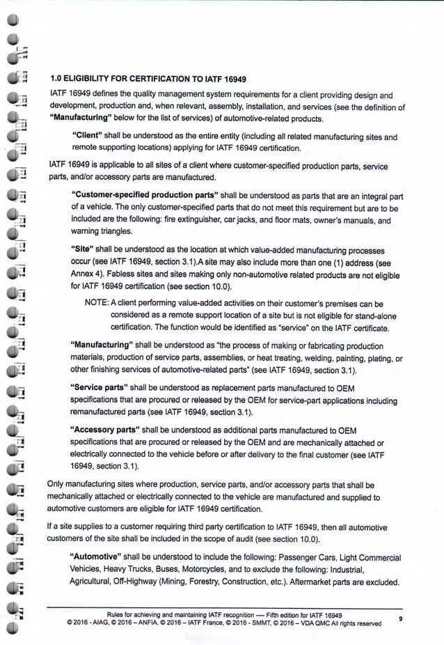 Rules for achieving and maintaining IATF Recognition IATF Rules 5th ...