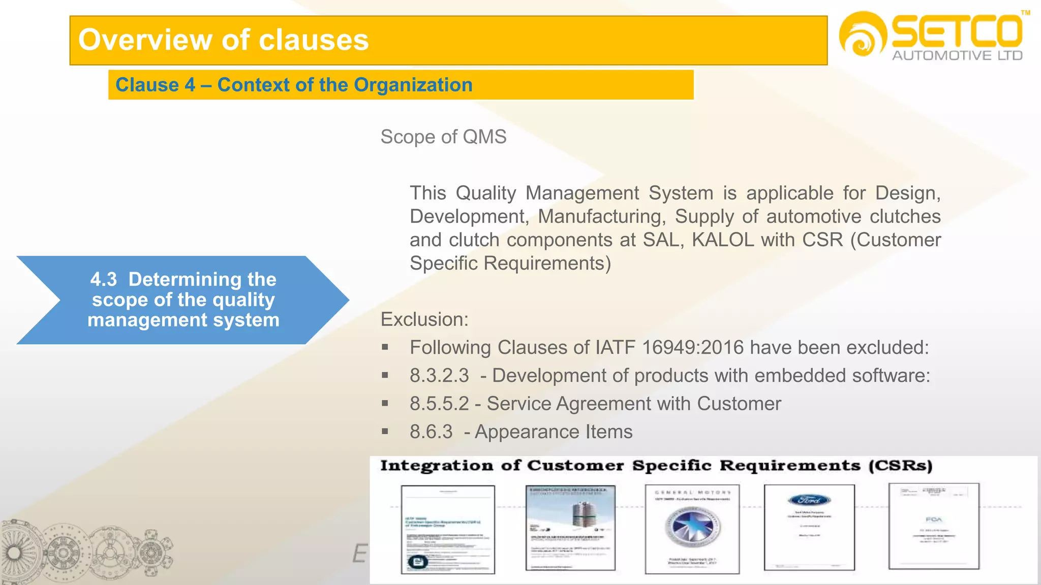Iatf 16949 training | PPTX