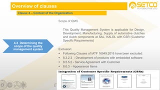 Iatf 16949 training | PPTX