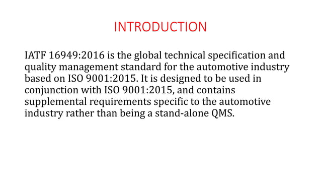 IATF 16949 CLAUSES TRAINING MATERIAL BRIEF | PPTX