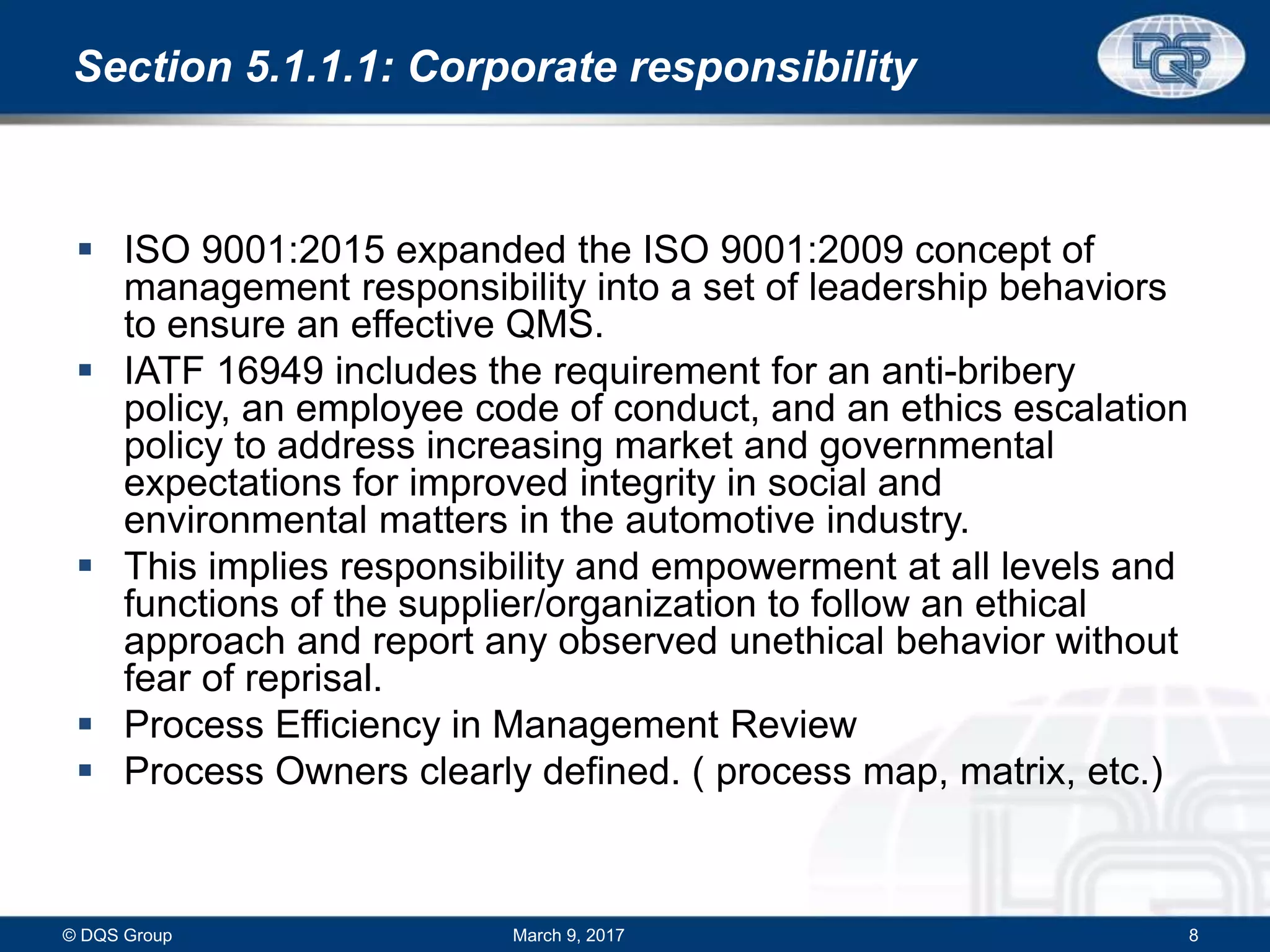 IATF 16949 Webinar Slides 3.7.17