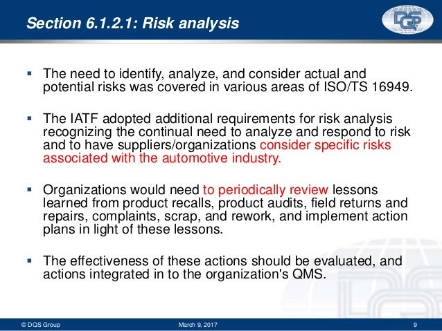 IATF 16949 Webinar Slides 3.7.17