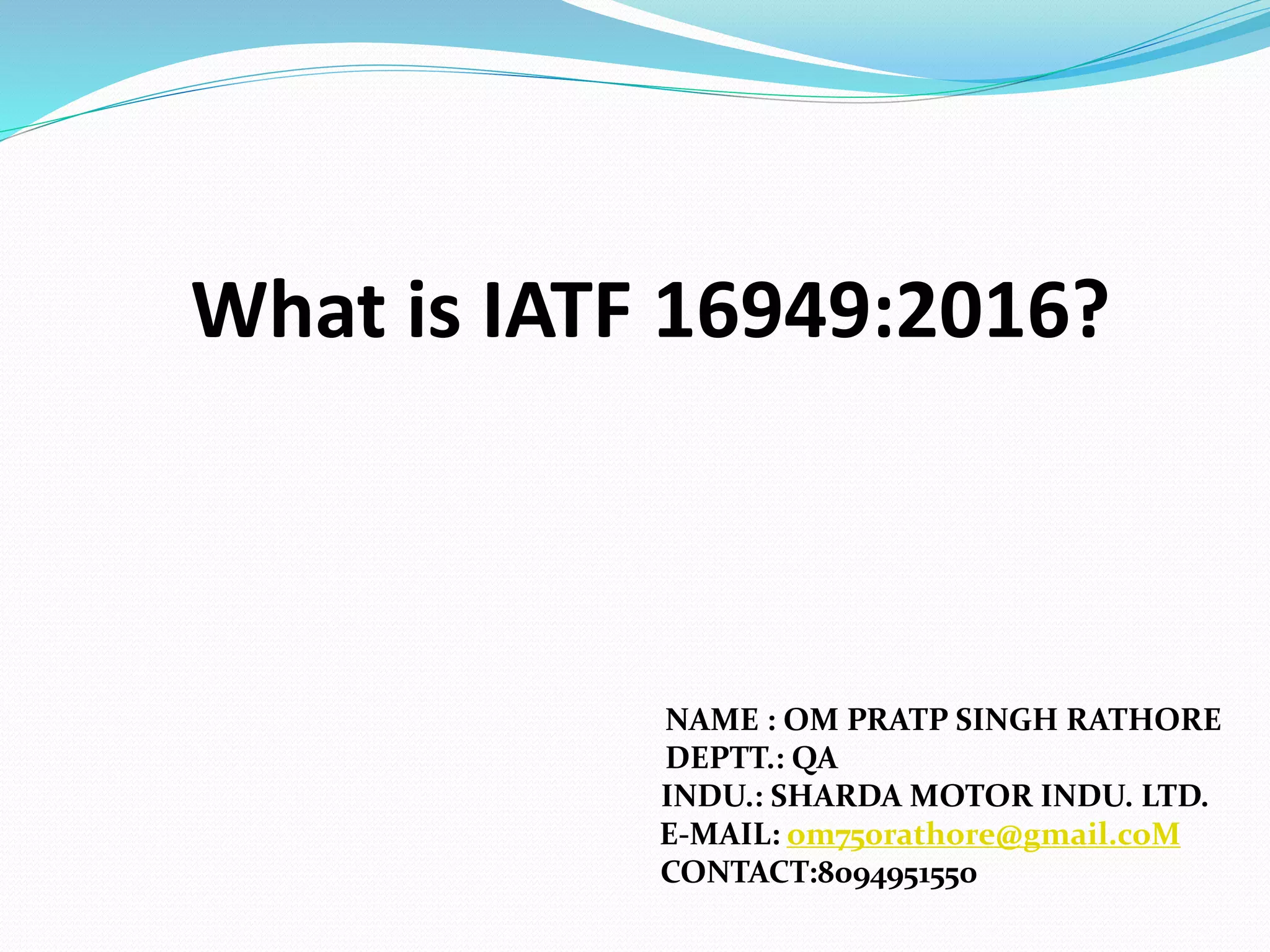 IATF PPT K-10655 | PPTX