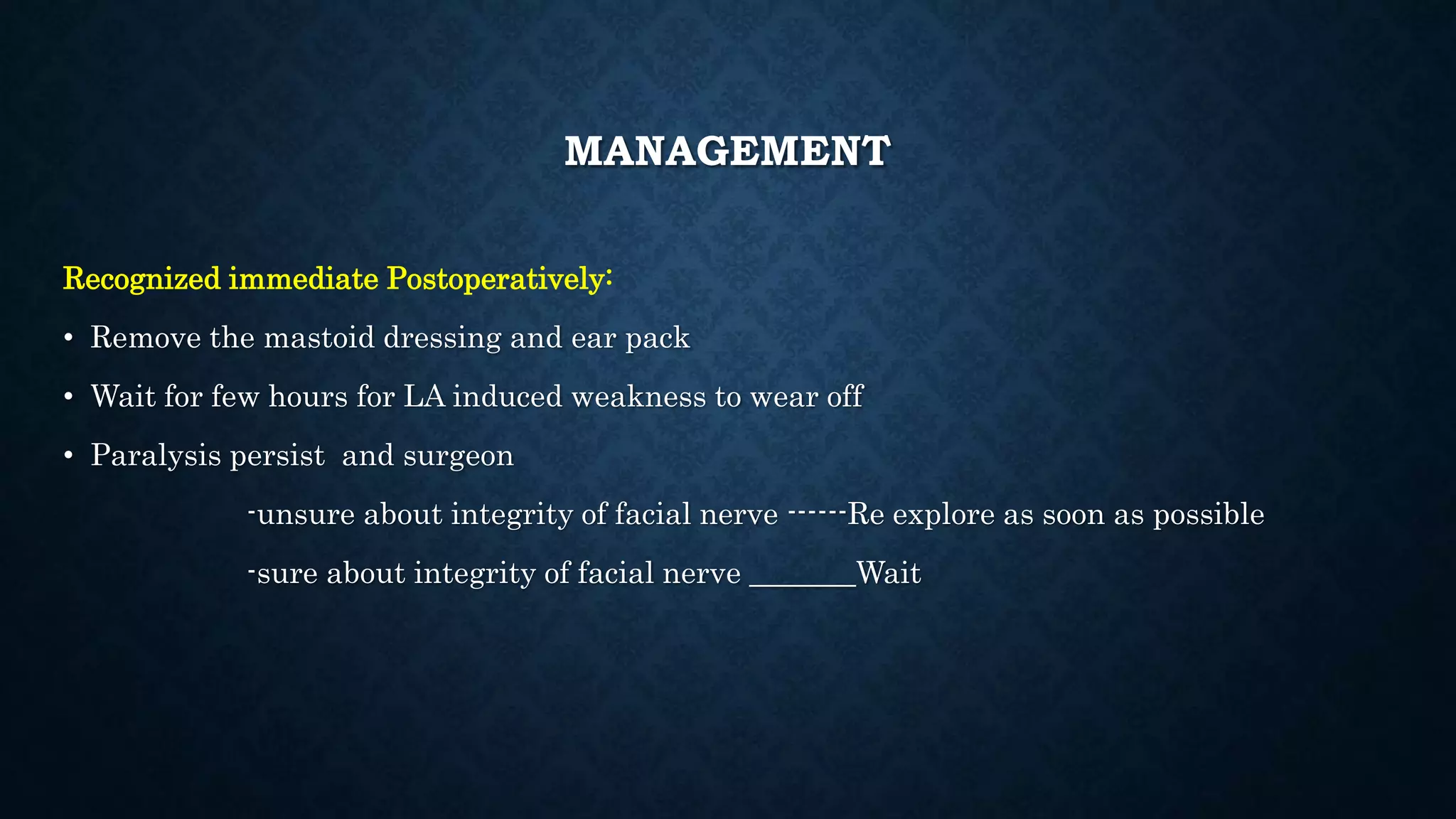 Iatrogenic facial nerve injury | PPTX