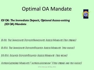 The green and gold roads to open access | PPT