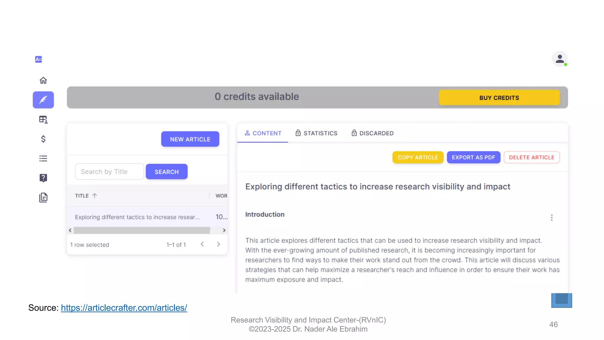 Harnessing AI to Elevate Research Visibility and Impact: Empowering Librarians | PDF