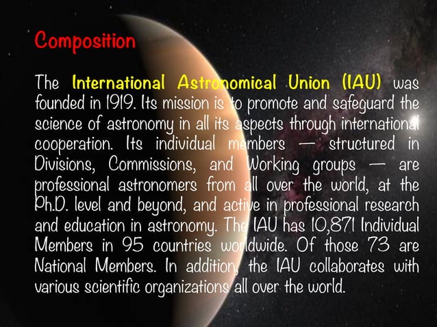 International Astronomical Union | PDF