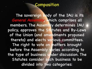 International Astronomy Union | PPT