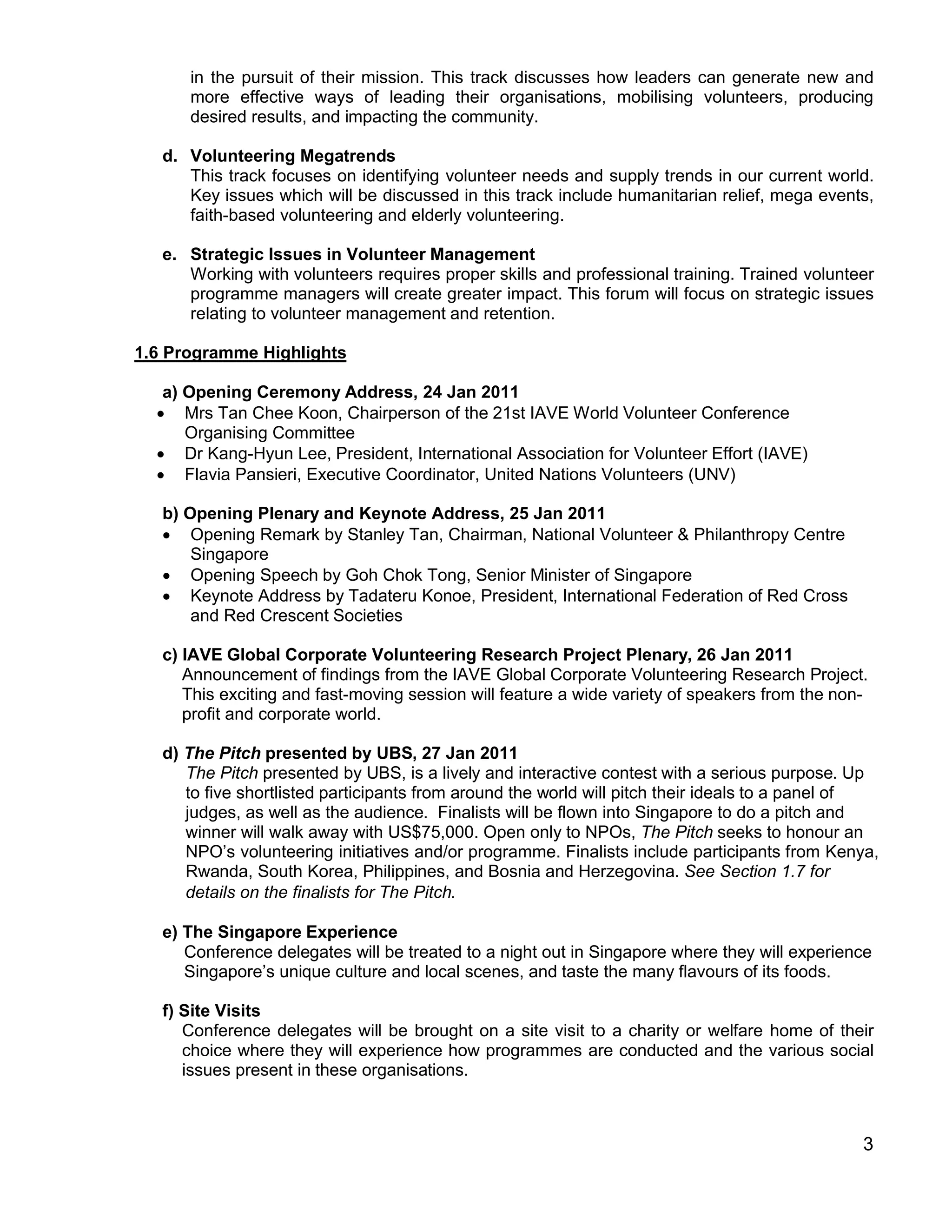 21st IAVE World Volunteer Conference Fact Sheet | PDF