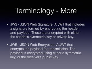 A Primer on JSON Web Tokens | PPT