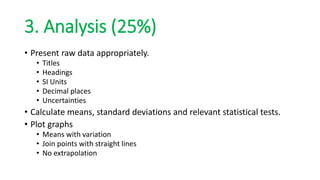 IB Biology Guide to the IA Coursework | PPTX