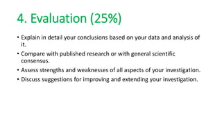 IB Biology Guide to the IA Coursework | PPTX