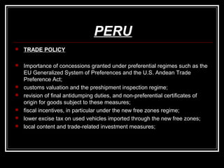 PERU INTERNATIONAL BUSINESS | PPT