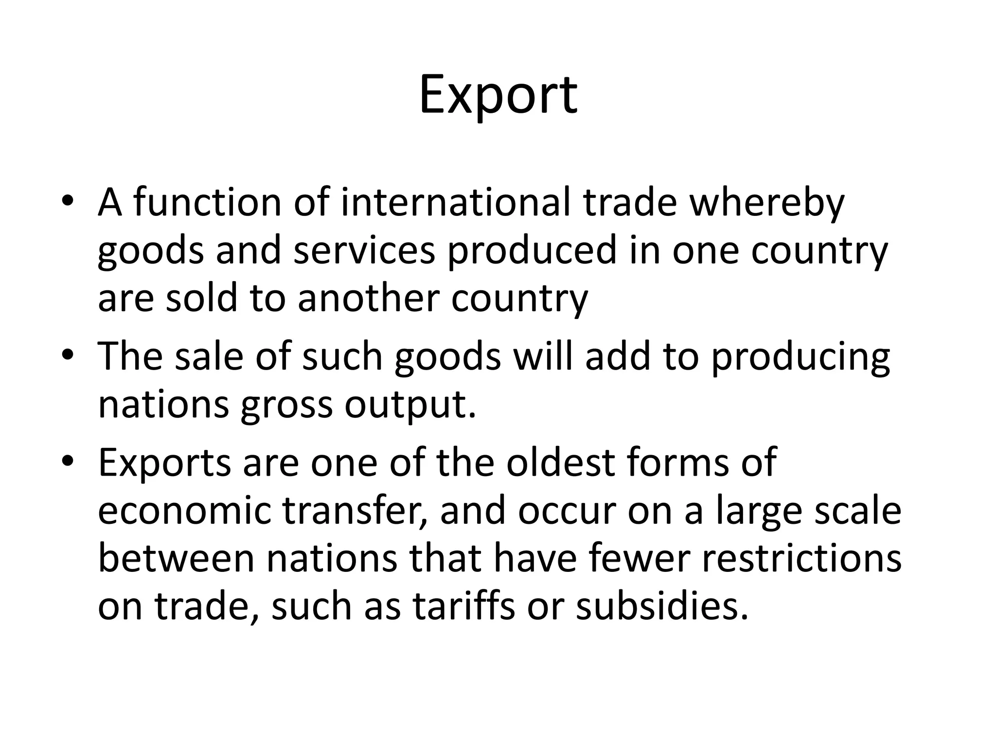 export documents...letter of credit...bill of exchange....bill of ...