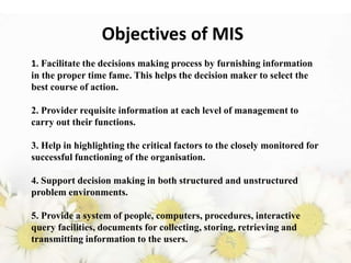 MIS Notes - III B.Sc C & HA | PPTX