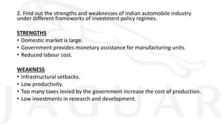 Case study: FDI in Automobile Sector in India | PPTX