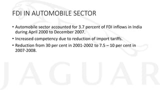 Case study: FDI in Automobile Sector in India | PPTX