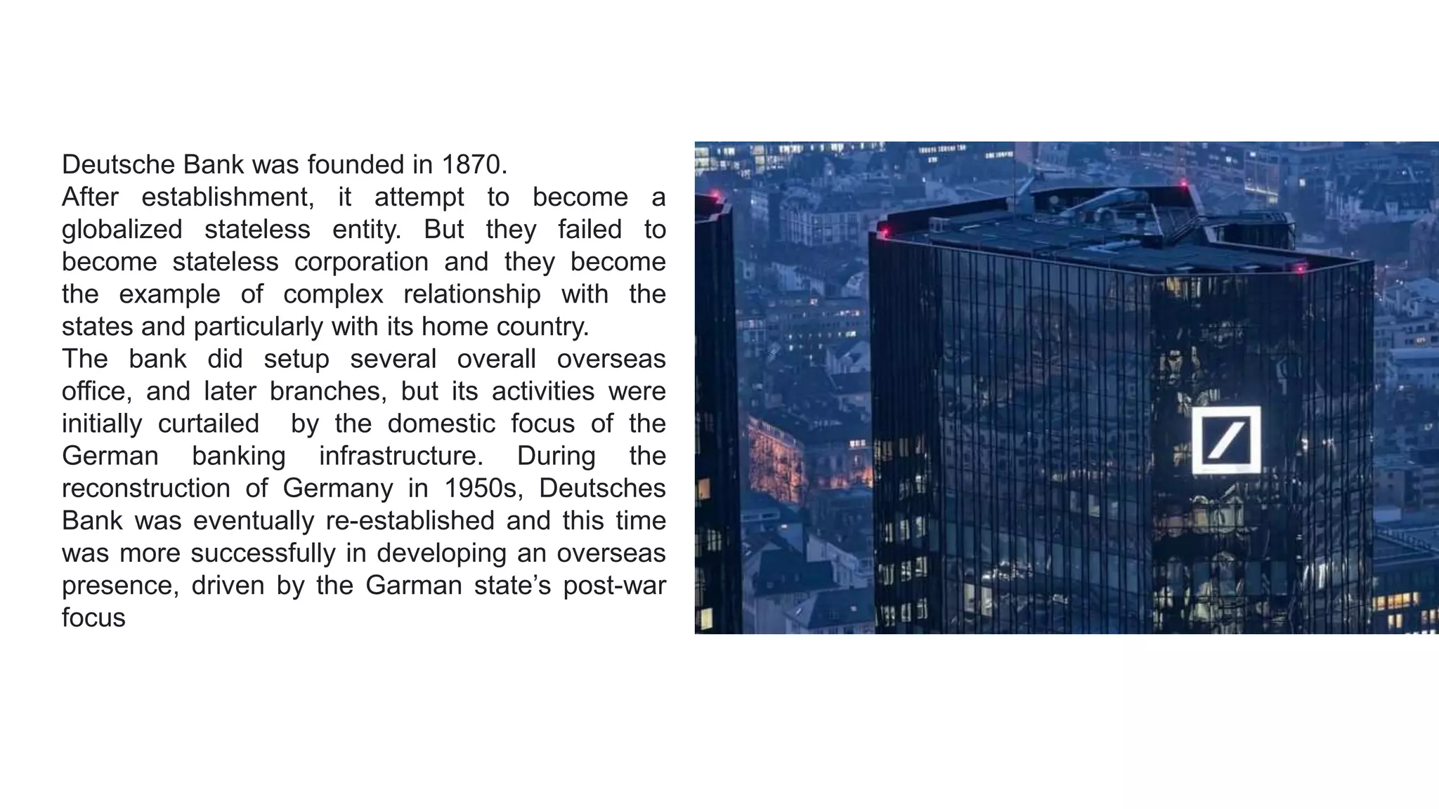 A Case Study on Deutsche Bank | PPTX