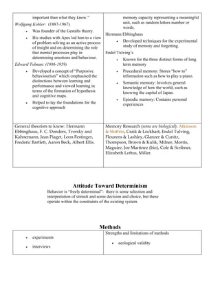 IB Cognitive Perspective Review | DOC