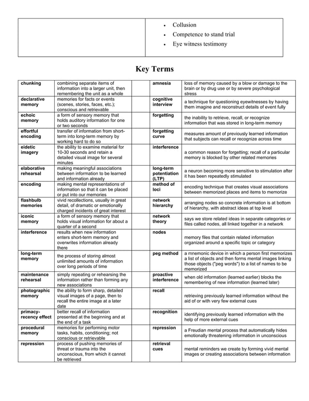 IB Cognitive Perspective Review | DOC