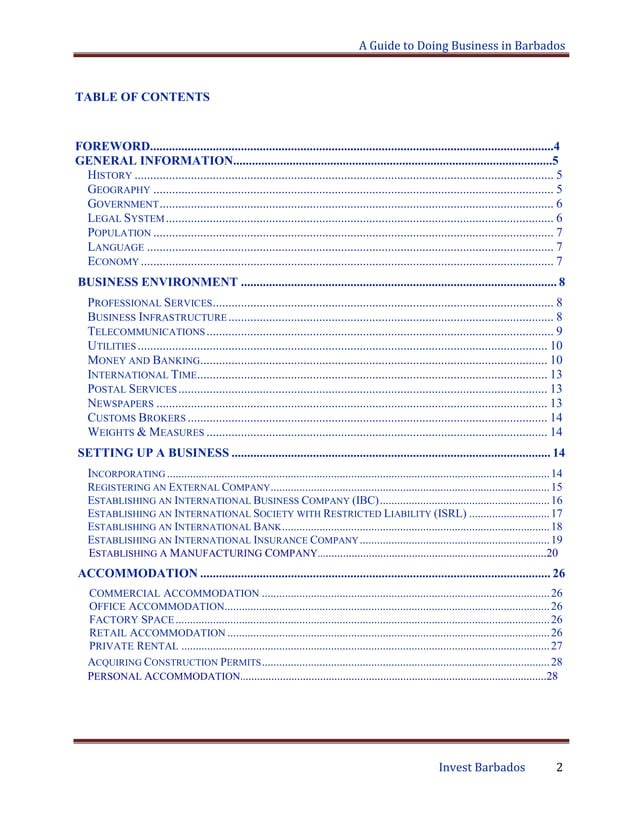 IB - Guide - Doing Business in Barbados | PDF