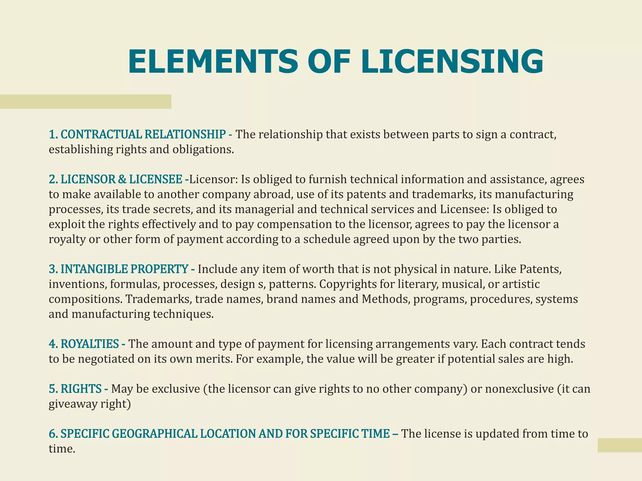 International Business - licensing and franchising | PPTX
