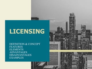 International Business - licensing and franchising | PPTX