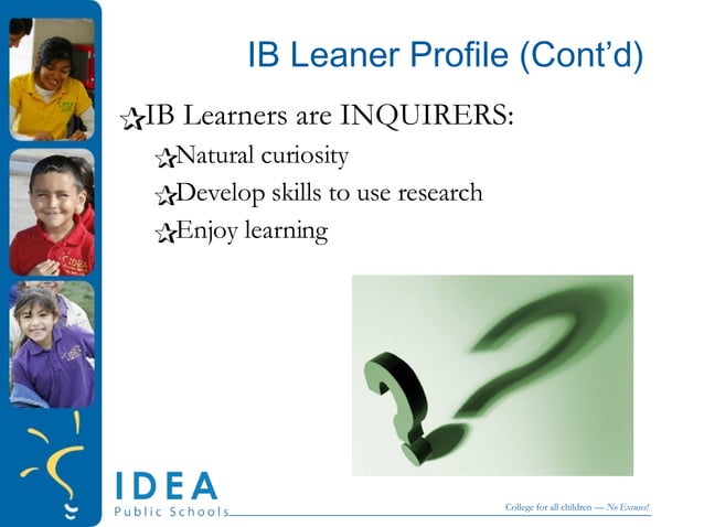 Ib Learner Profile | PPT | Educational Assessment | Education