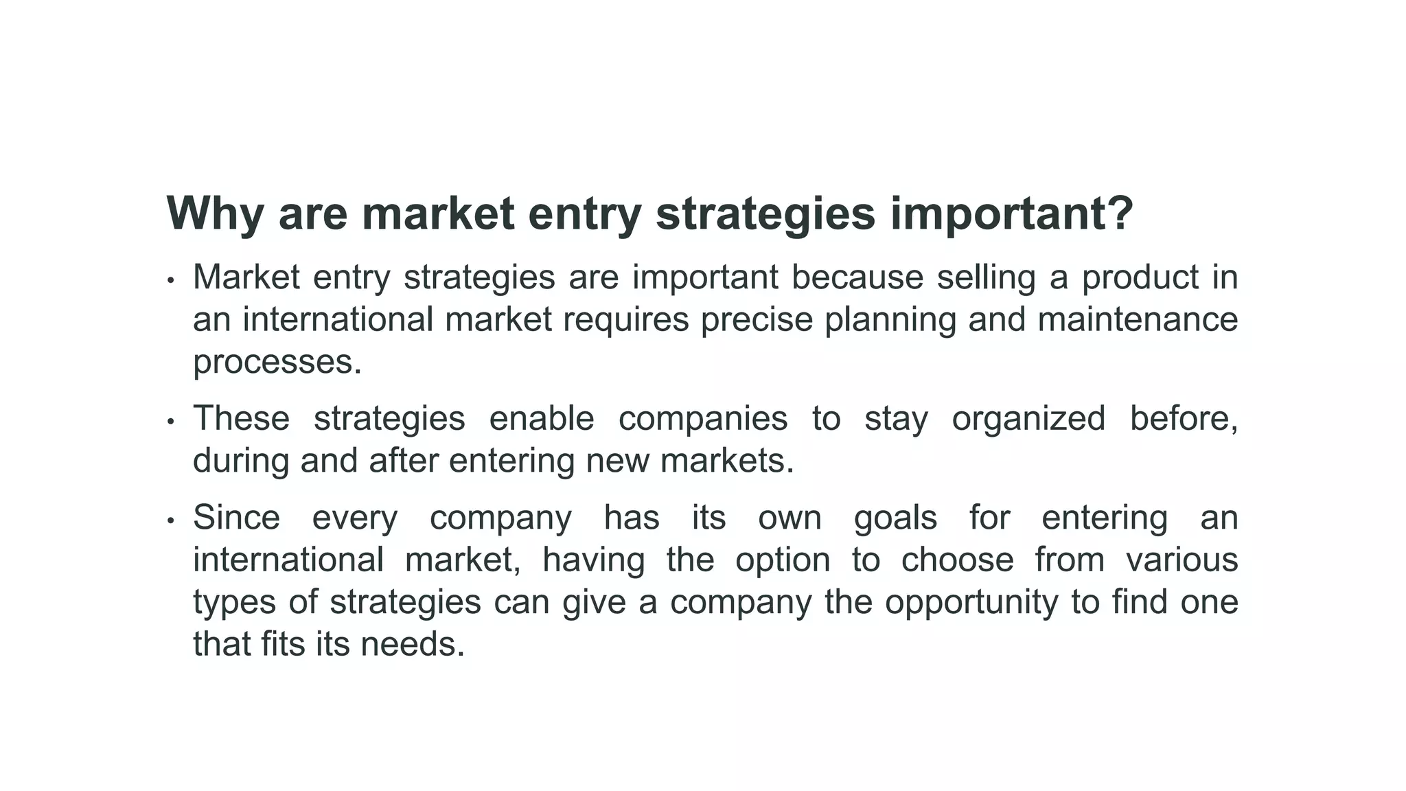 Market entry strategies | PPTX