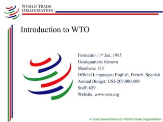 Word Trade Organization | PPTX | Business | Business and Finance