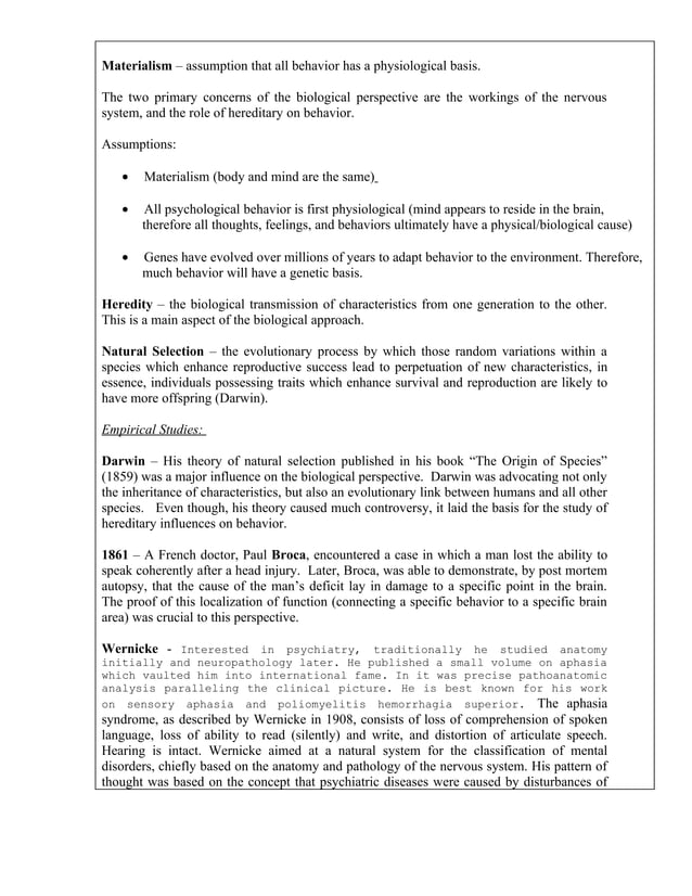 IB Biological Perspective Review | PDF