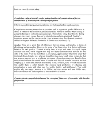 IB Biological Perspective Review | PDF