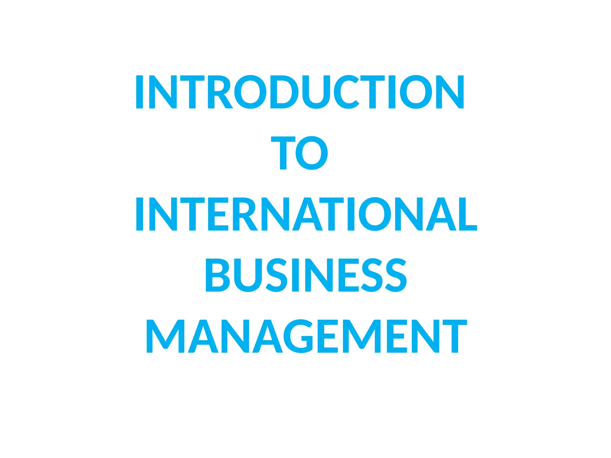 IB-UNIT-I. Fundamental concepts of international business | PPTX