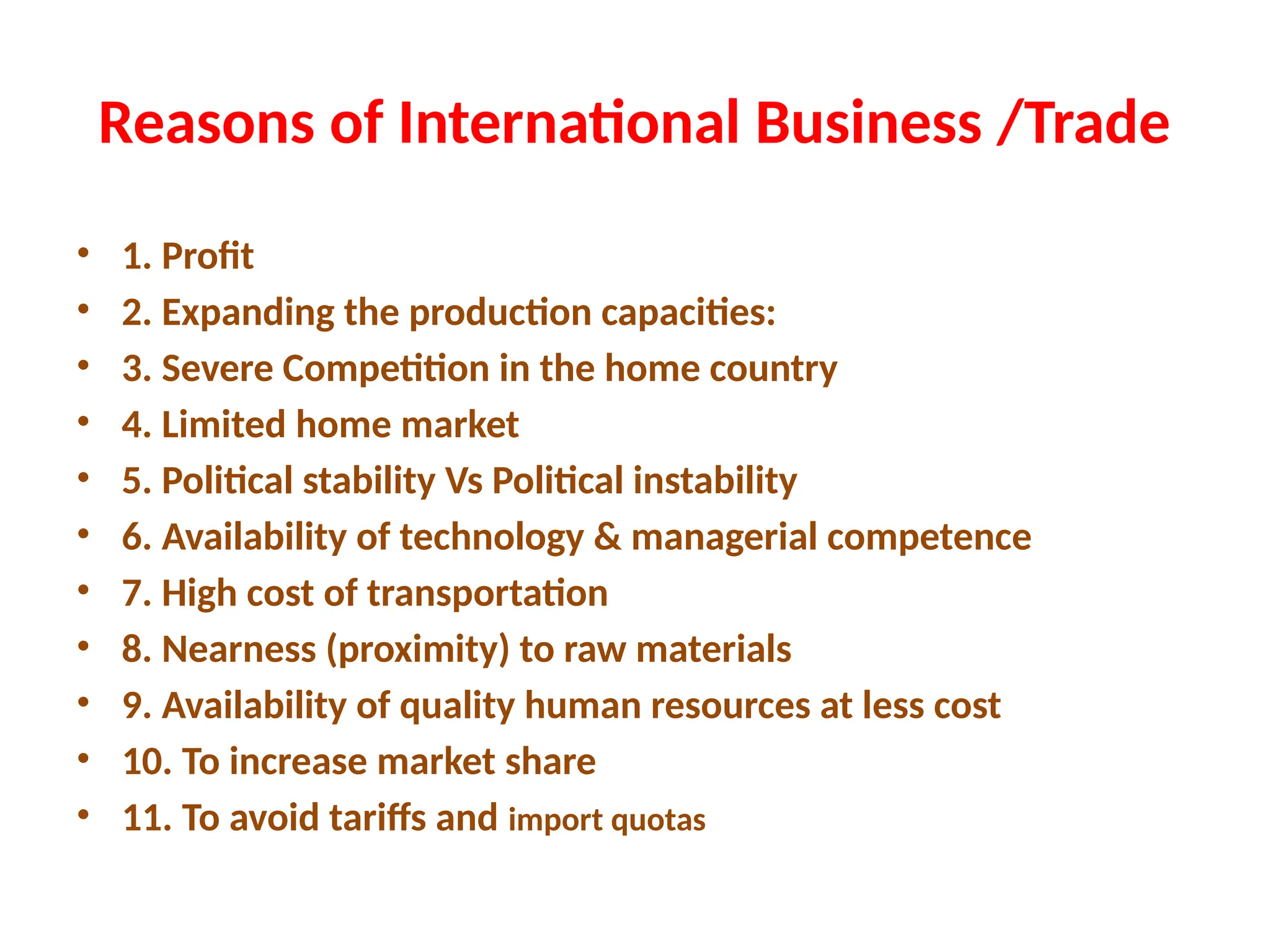 IB-UNIT-I. Fundamental concepts of international business | PPTX