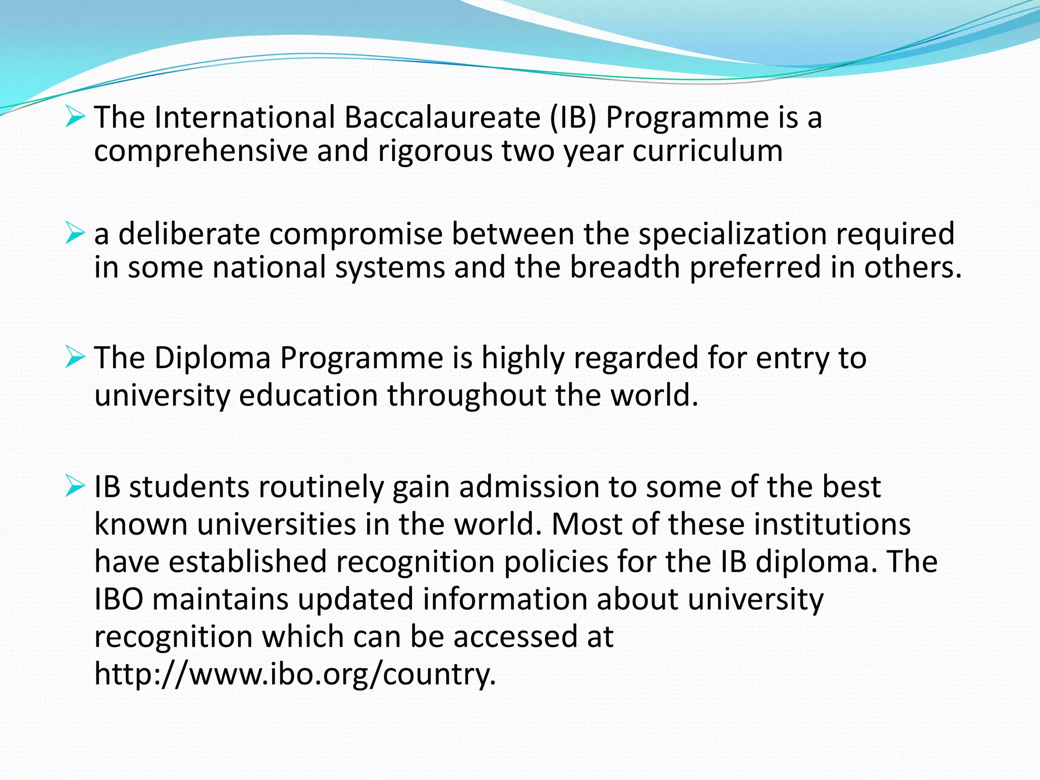 IB Presentation | PPTX