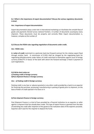 Ib0018 export-import finance | DOCX