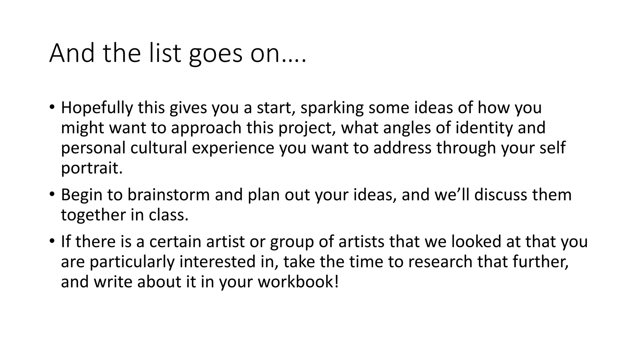 IB1 Project1 Identity & Self-Portraits | PPT