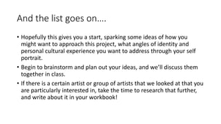 IB1 Project1 Identity & Self-Portraits | PPT