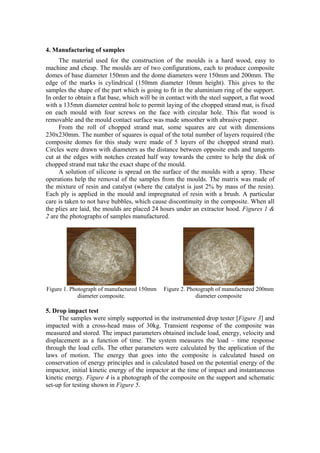 Experimental composite dome under low velocity impact load | PDF