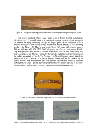 Experimental composite dome under low velocity impact load | PDF