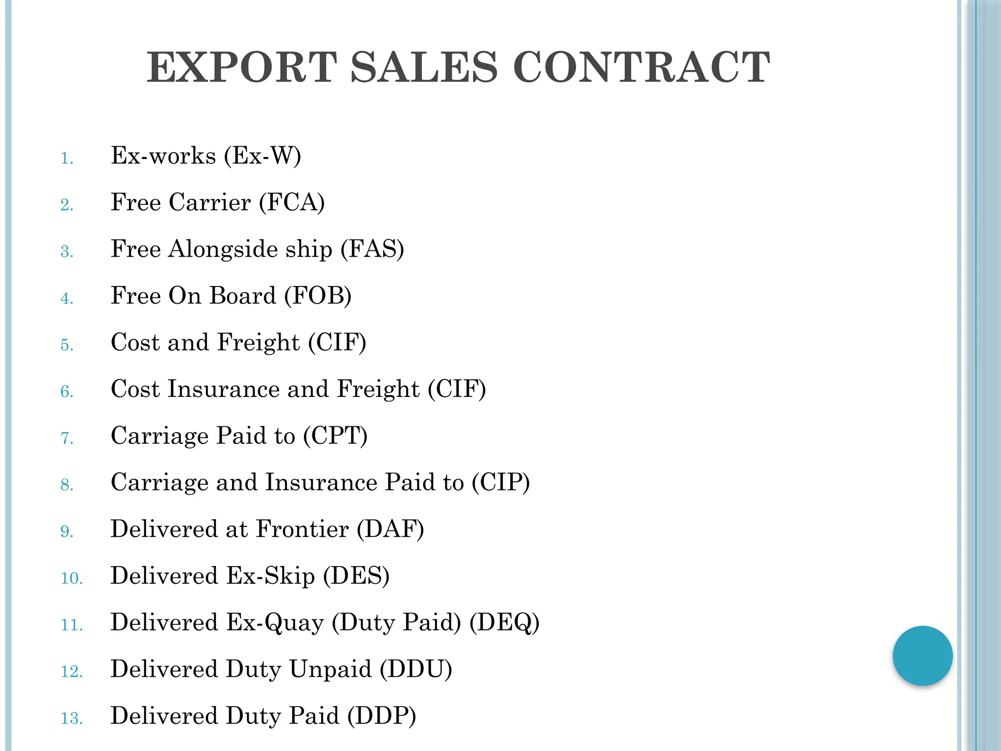 Export Import Documentation And Procedures Pptx