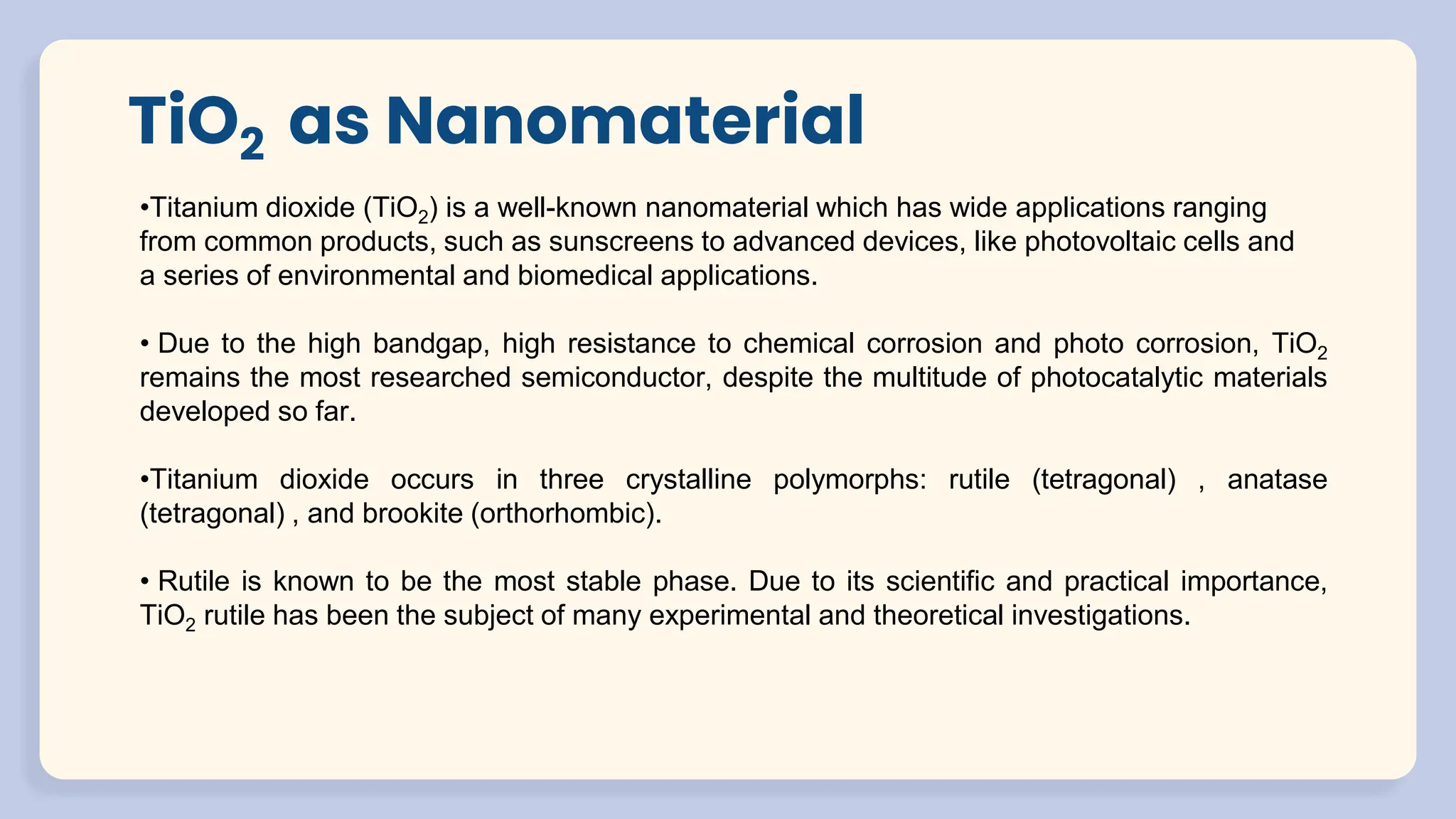 Review of Optical Properties of TiO2 Nanoparticles | PPTX