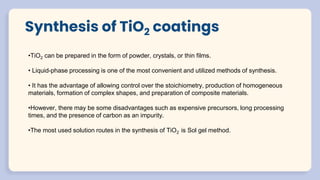 Review of Optical Properties of TiO2 Nanoparticles | PPTX