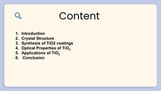 Review of Optical Properties of TiO2 Nanoparticles | PPTX