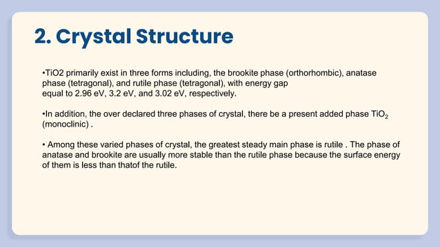 Review of Optical Properties of TiO2 Nanoparticles | PPTX